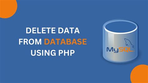 Removing Records From Database With Php Youtube