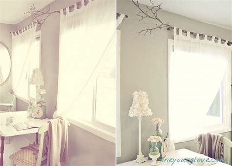 How To Make Beautiful Curtain Rods Out Of Tree Branches