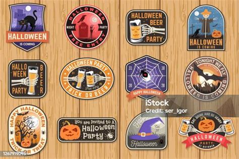 할로윈 패치 할로윈 복고풍 배지 로고 인쇄 씰 스탬프 패치핀 스티커 까마귀 호박 해골 손 묘지 마법의 맥주 한 잔을 가진
