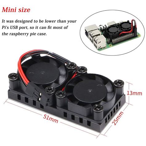 Raspberry Pi 4 Model B Dubbele Ventilator Met Koe Grandado