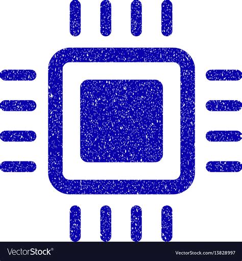 Processor Icon Grunge Watermark Royalty Free Vector Image