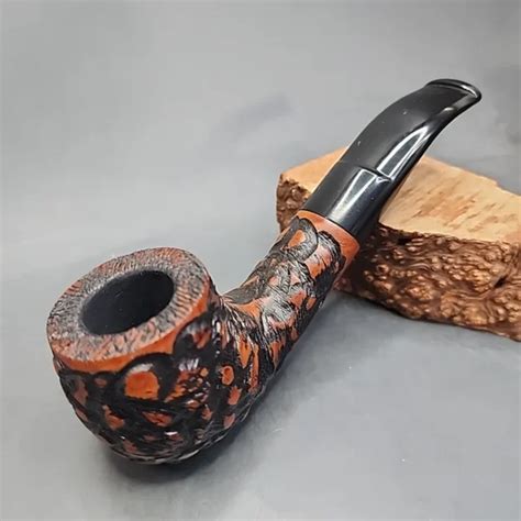 Baraccini Rusticated Bent Estate Briar Pipe Unsmoked Sold Out