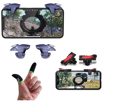 Easyshop Pack Of 3 Pubg Mobile Triggers And Finger Sleeves For Gaming Gamepad Sensitive Triggers