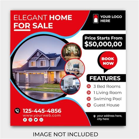 부동산 집 소셜 미디어 게시물 또는 사각형 배너 템플릿 프리미엄 벡터 부동산 집 소셜 미디어 게시물 또는 사각형 배너 템플릿 프리미엄 벡터