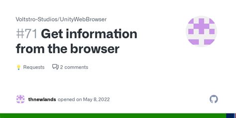 Get Information From The Browser · Voltstro Studios Unitywebbrowser