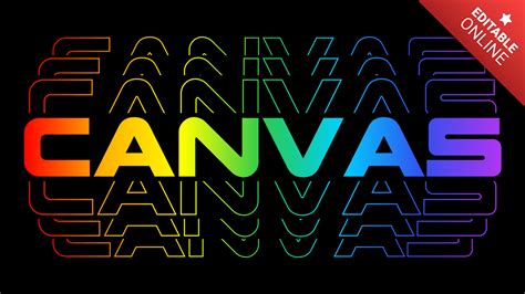 Canvas Stacked Text Effect Generator