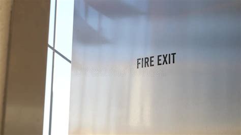 Safety Protocol Signage Near Exit In Commercial Building Stock Video Video Of Security