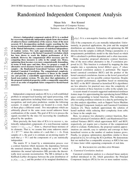 Randomized Independent Component Analysis Deepai