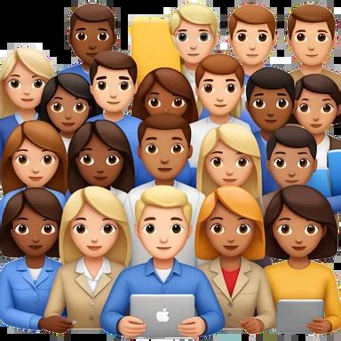 Emoji Representing Teamwork Multiple People Working Together