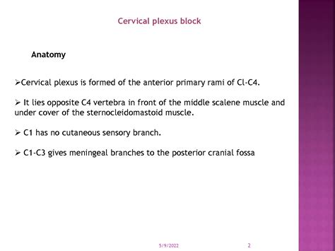 SOLUTION Cervical Plexus Block Studypool SOLUTION Cervical Plexus Block Studypool