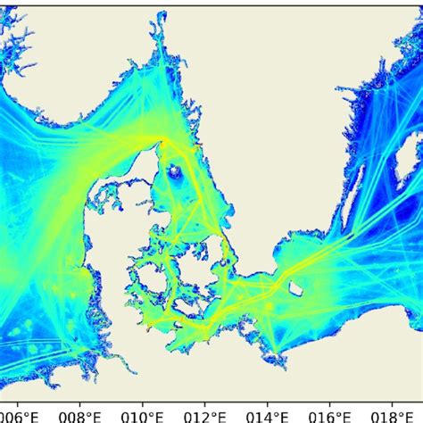 density map depicting at least one ais position based on the entire