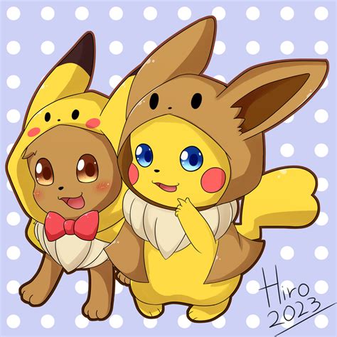 Pikachu And Eevee By Hirocatto On Deviantart