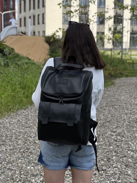 Женский городской рюкзак из экокожи в черном цвете от продавца: Tbyshop ...