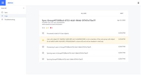 troubleshooting tools for the azure ad integration