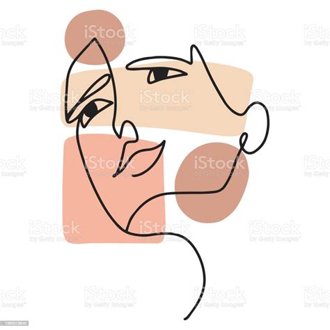 미니멀리즘 스타일의 연속 한 줄 여성 초상화 현대 추상적 인 선화 여성의 얼굴 선형 아름다운 소녀 그림 흰색 배경에 고립 된