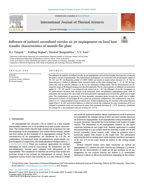 Influence Of Inclined Unconfined Circular Air Jet Impingement On Local