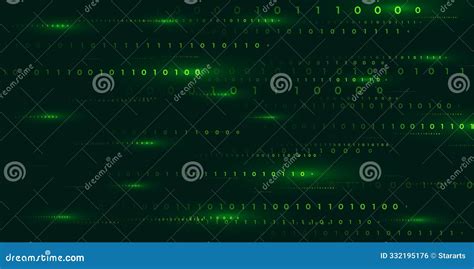 Digital Binary Code Cyberspace Matrix Wallpaper Design Stock Illustration Illustration Of