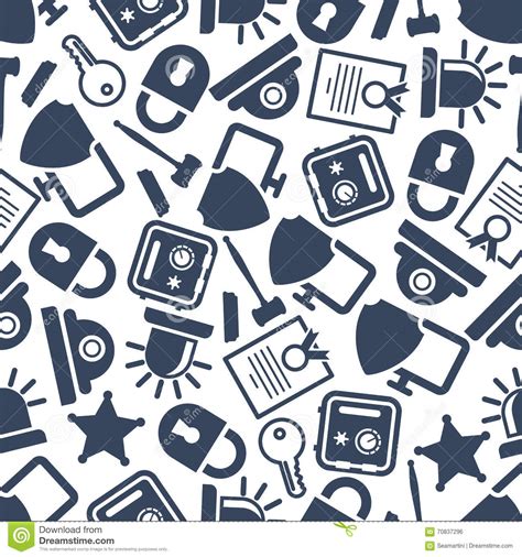Security And Protection Seamless Pattern Stock Vector Illustration Of Password Legal 70837296