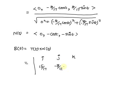 SOLVED: Calculate the Frenet apparatus (T, K, N, B,and t) of the following curves: *a. a(s) = (C ...