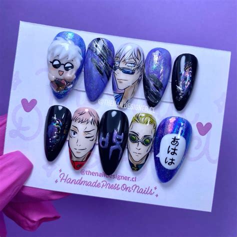 Nailart Anime Jujutsu Kaisen Nanami Gojo Itadori Anime Nails Nail