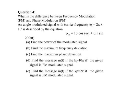 Solved Question 4 What Is The Difference Between Frequency Chegg Com