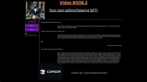 8 3 cursor speak to gpt and hear gpt cursor cursorai nextjs15 javascript urdu youtube