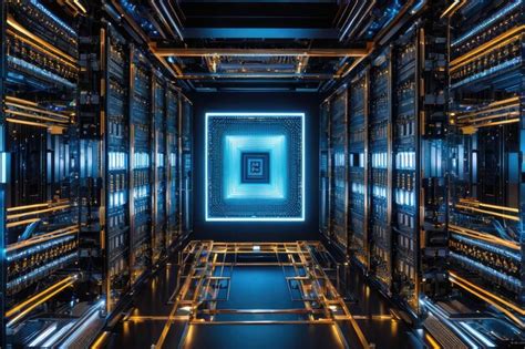 Quantum Computing Circuit With Futuristic Design Super Computer Premium Ai Generated Image