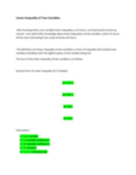Solution Linear Inequality Definitions Formulas And Examples Studypool