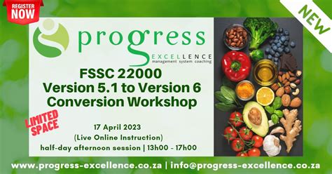 Fssc 22000 Version 5 1 To Version 6 Conversion Workshop Progress