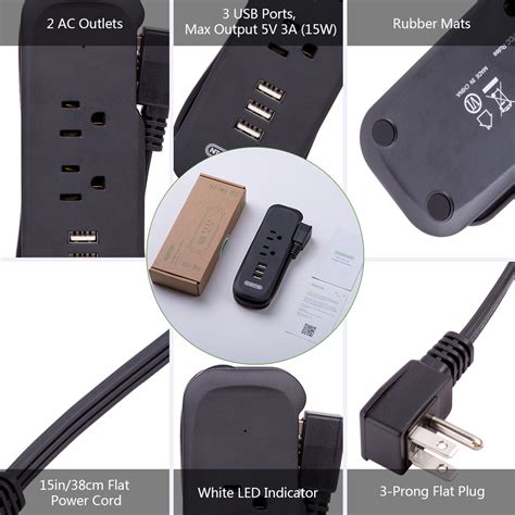 Ntonpower Travel Power Strip Met Usb Ons Elektrisc Grandado