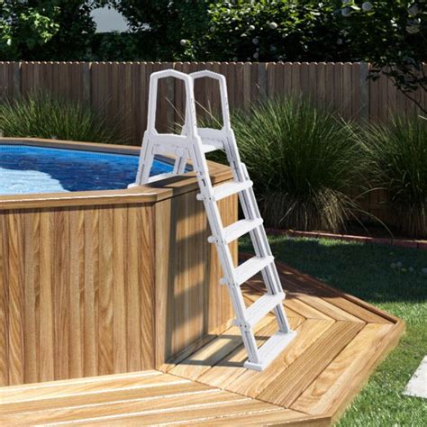 Xtremepowerus Deluxe Incline Above Ground In Pool Swimming Pool Ladder