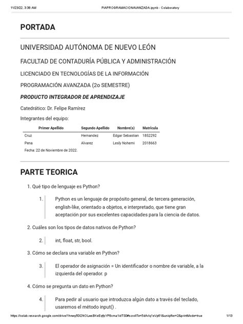 Piaprogramacionavanzada Ipynb Colaboratory Pdf Python Lenguaje De Programación