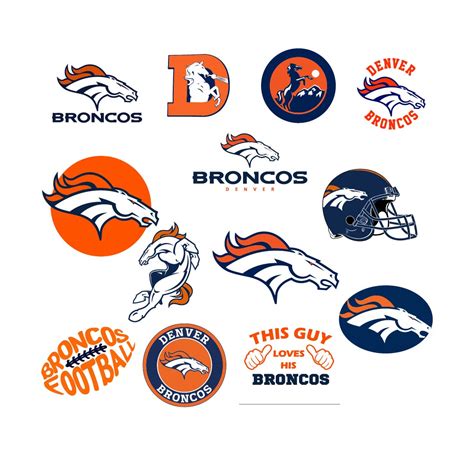 Denver Broncos Football Logo Vector Set Masterbundles