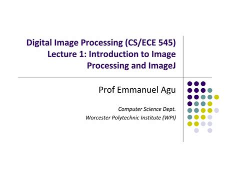 Pdf Digital Image Processing Csece 545 Introduction To Emmanuel
