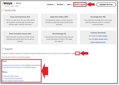 Accessing Ansys Optics Documentation And Technical Support Ansys Optics