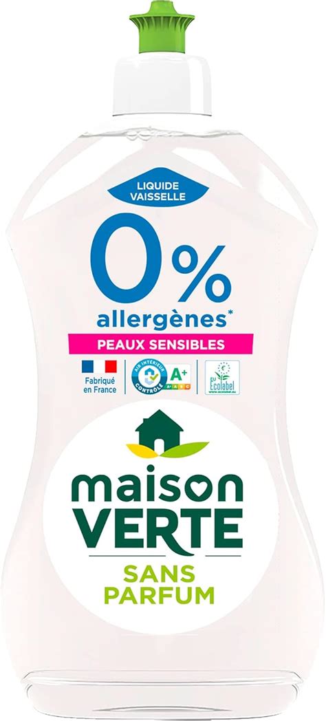 0 Maison Verte Ecolabel Certified Hypo Allergenic Washing Up Liquid For Sensitive Skin