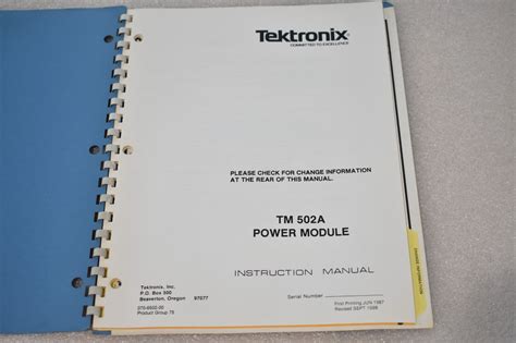Tektronix Tm502a Power Module Mainframe For Sale Online Ebay