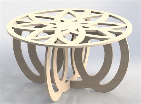 Center Table Design Vectors Dxf Files Cnc Router And Laser Cutting Furniture 053 Cnc Router