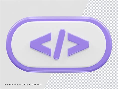 Premium Psd Html Icon 3d Rendering Vector Illustration