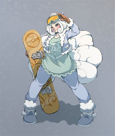 Alolan Vulpix Trainer The Snowboarder R Animesketch