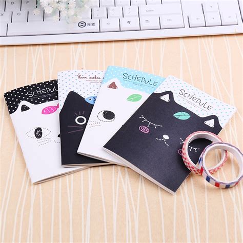 Cute Mini Cat Style Filofax Notebook Students Diar Vicedeal