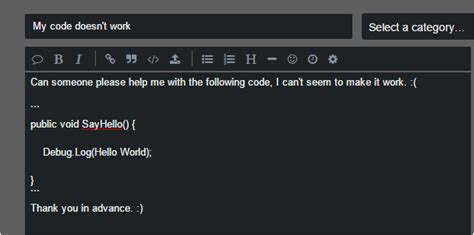 How To Apply Code Formatting Within Your Post Other Courses Gamedevtv