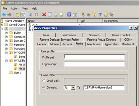 c how to tell if a path is from an active directory redirected