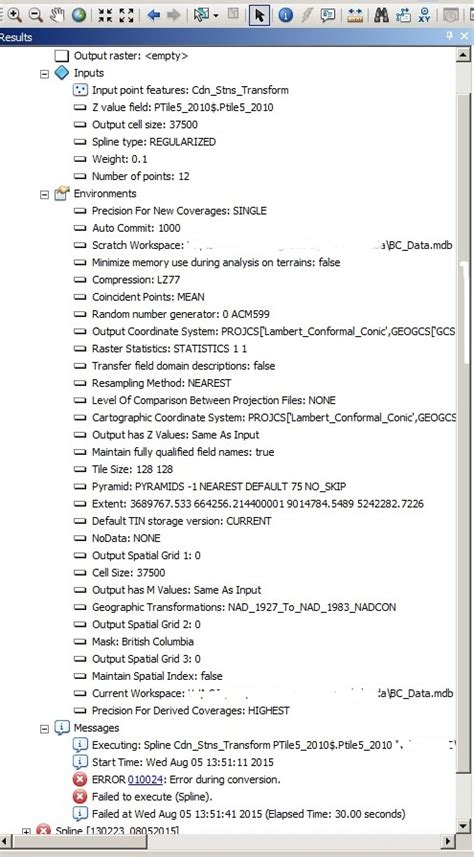 Arcmap 101 Error 010024 Error During Conversion Esri Community