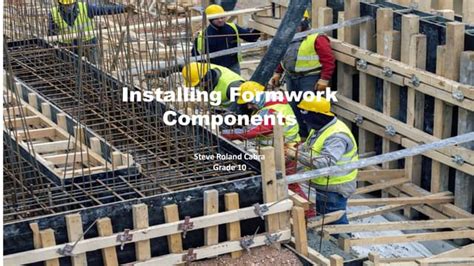 Installed Formwork Components Pptx