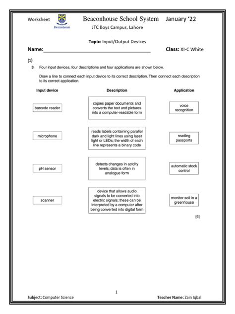 Input And Output Devices Pdf Manufactured Goods Electrical Engineering