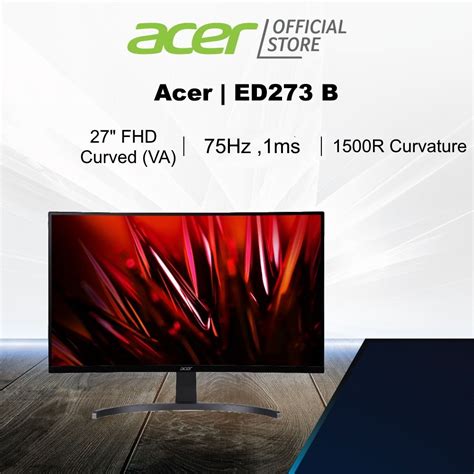 Acer Ed B Fhd E E Curved Va Gaming Monitor With Ms Response Time Computers Tech