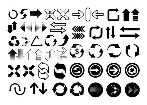 Arrow Set Of Arrows Pointer Vector Illustration Isolated On White Background Stock Vector