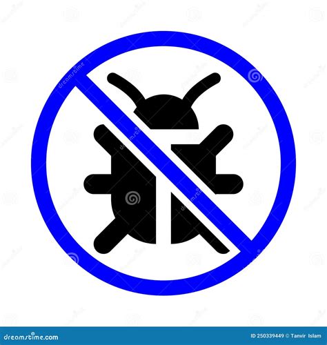 Bug Restriction Icon Stock Vector Illustration Of Graphic 250339449