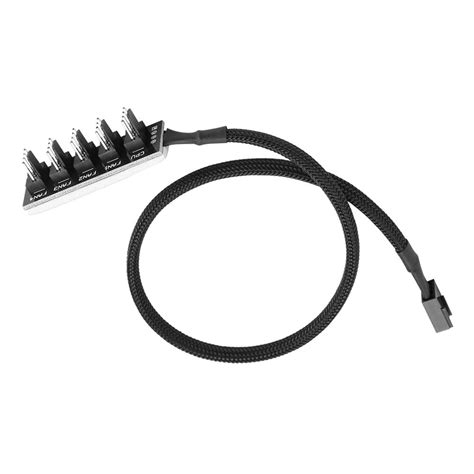 Cpu Fan 5 Port Pc 4 Pin Pwm Cpu Fan Splitter Hub Adapter Braided Cable Cpu Fan 5 Port Pc 4 Pin Pwm Cpu Fan Splitter Hub Adapter Braided Cable